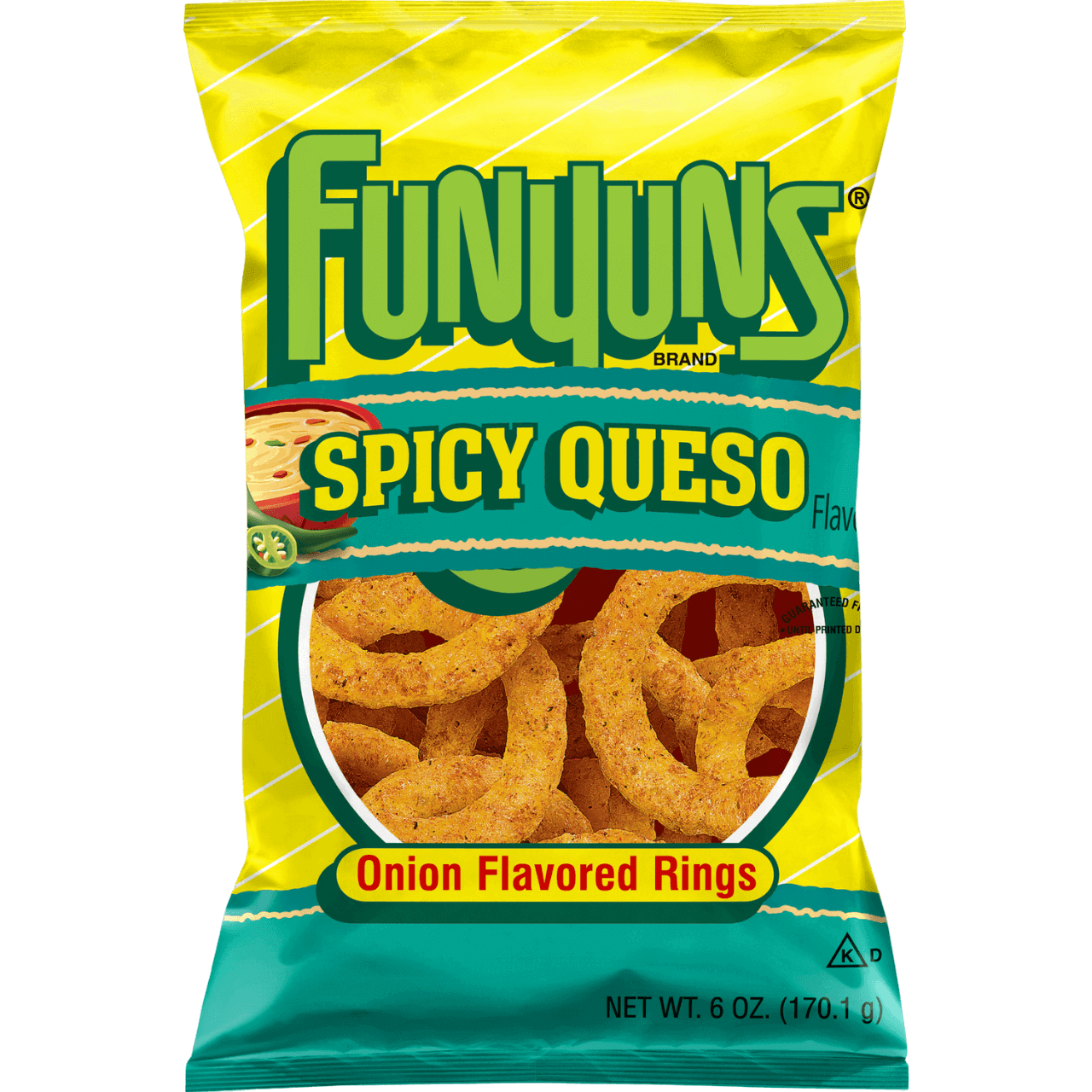 FUNYUNS Spicy Queso Flavored Onion Flavored Rings FritoLay